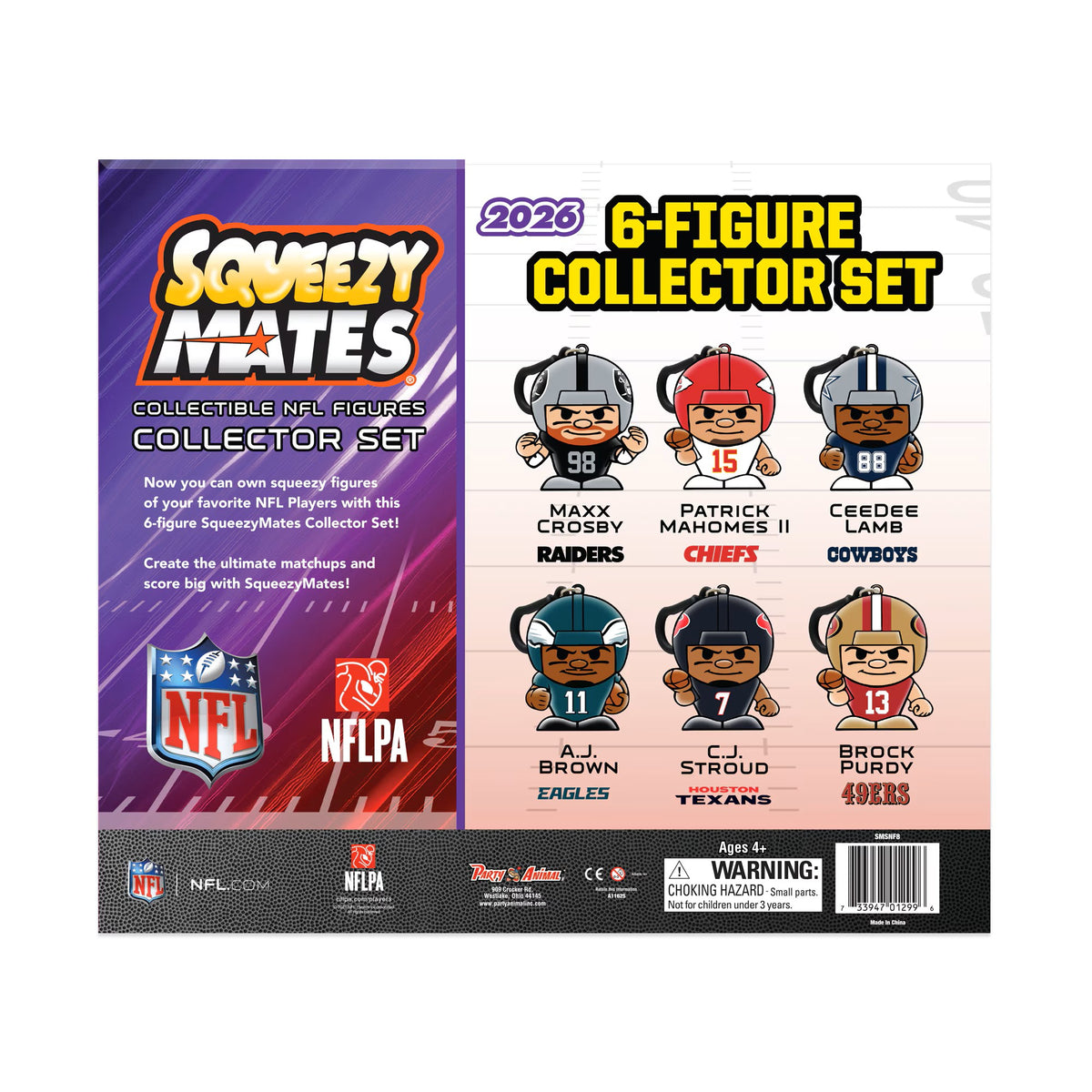 SqueezyMates 2026 NFL Gravity Feed Figure Box of 24 packs – SPORTS ZONE ...