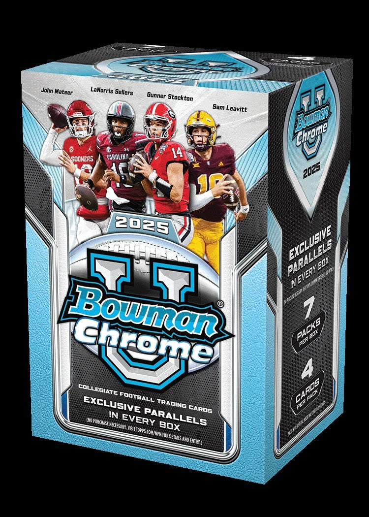 2025 Bowman Chrome U Football Blaster Box – SPORTS ZONE TOYS & COMICS